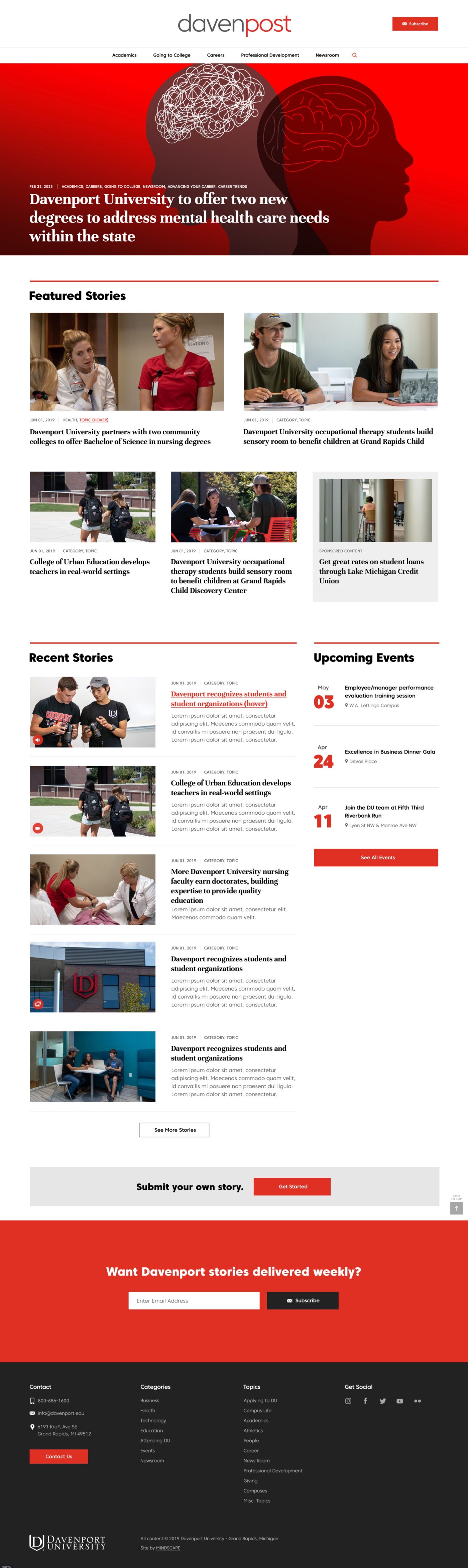 Davenpost News Website - MINDSCAPE