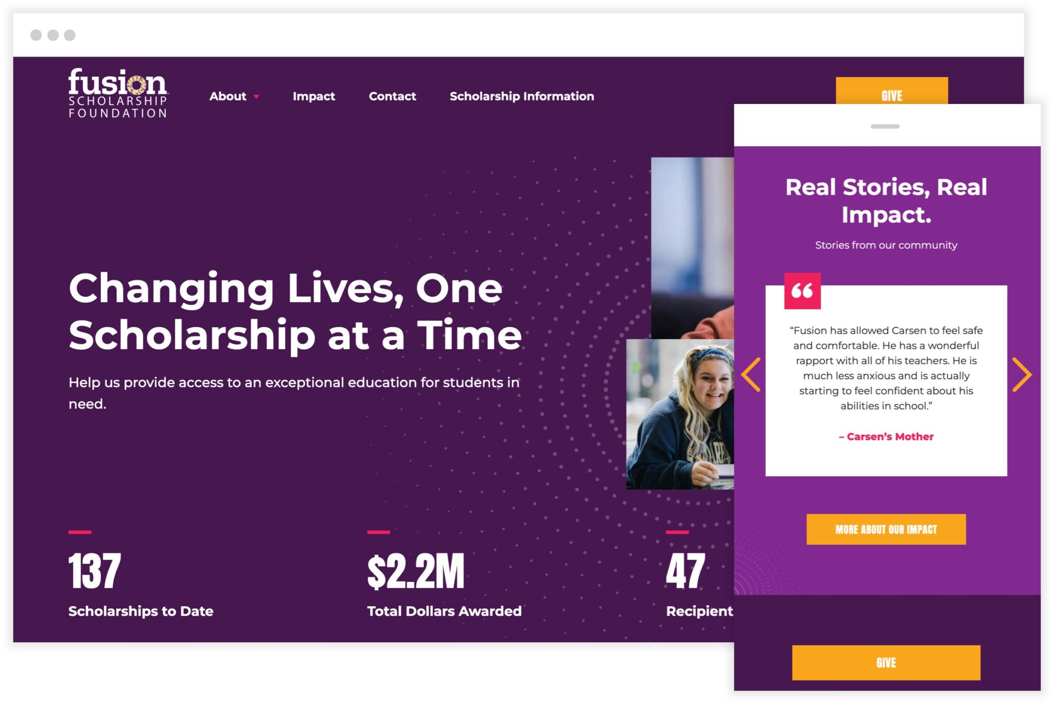 Fusion Scholarship Foundation Website - MINDSCAPE